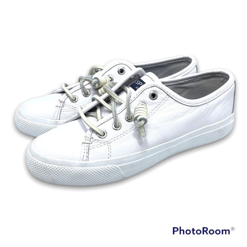 Sperry Women s 5 Seacoast Core White Leather Fashion Sneaker Girls STS91888 eBay
