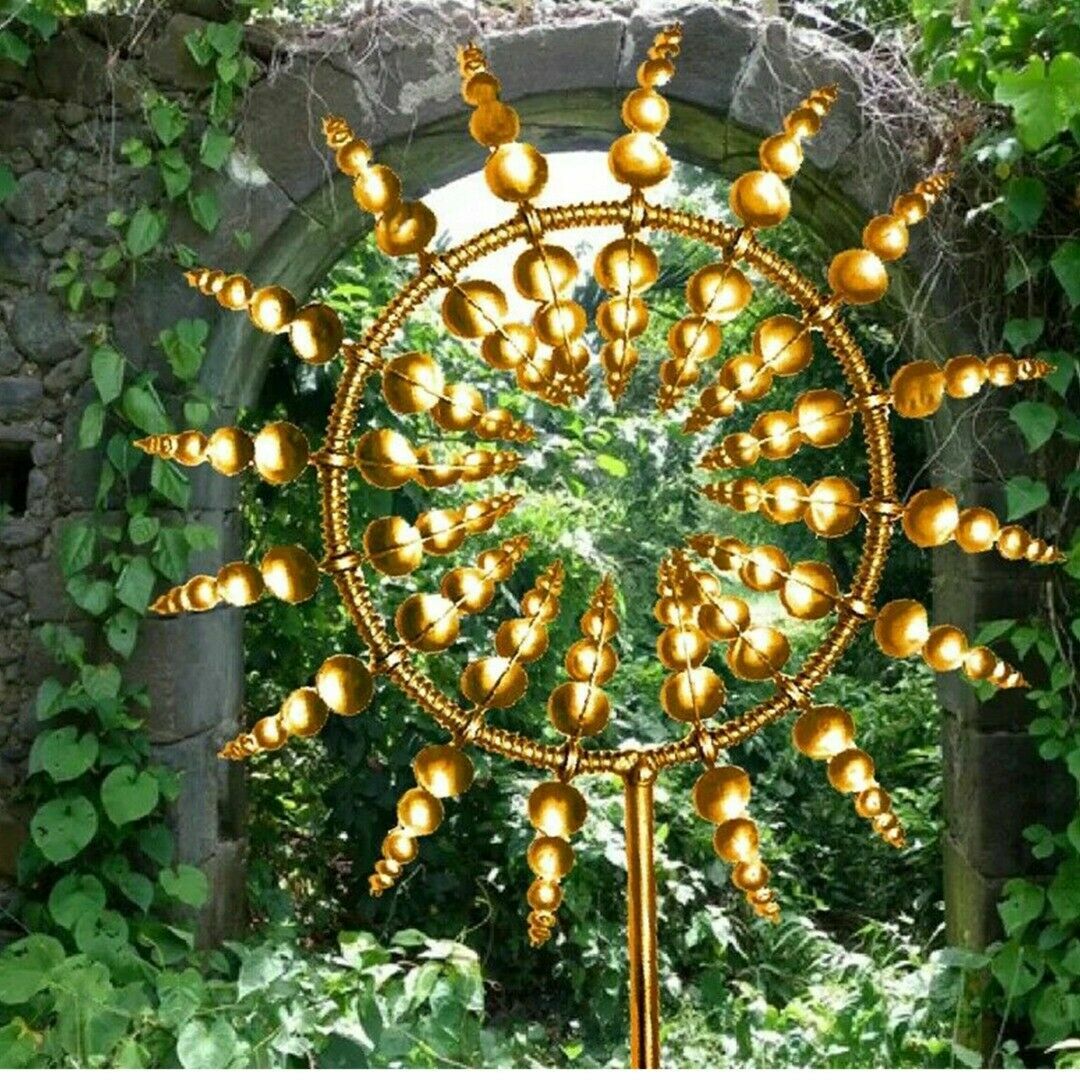 Wind Powered Kinetic Windmill Magical Metal And Sculpture Unique ...