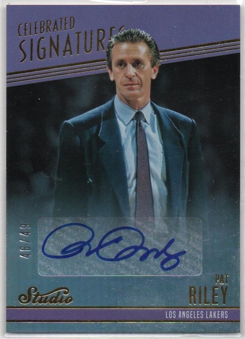 2016-17 Panini Studio - Celebrated Signatures Pat Riley #13 /49 (AU ...