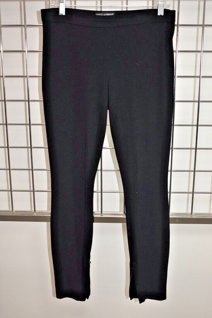DOLCE & GABBANA Black Zipper Hem pants Size 42 / 6 US On DOLCE & GABBANA Black Zipper Hem pants Size 42 / 6 US On