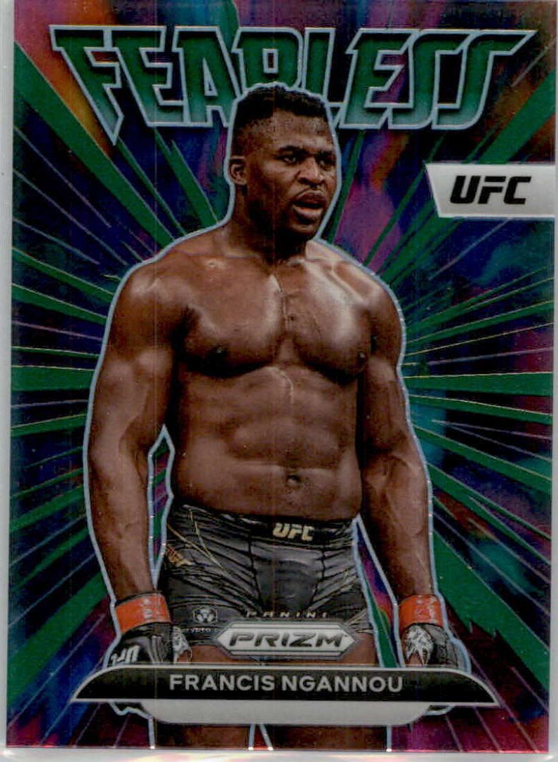 2023 Panini Prizm UFC - Fearless Francis Ngannou #27 Green Prizm for ...