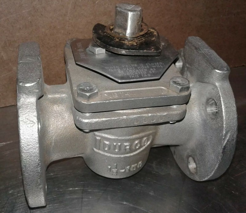 1-1/2" Durco Plug Valve. Fig G411, Cd4m, Bt44164a. A744, Cf8m, D4.