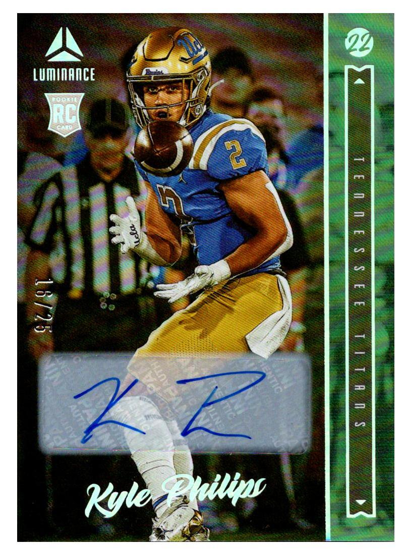 2022 Panini Luminance - Rookie Kyle Philips #122 Green Autographs /25 ...