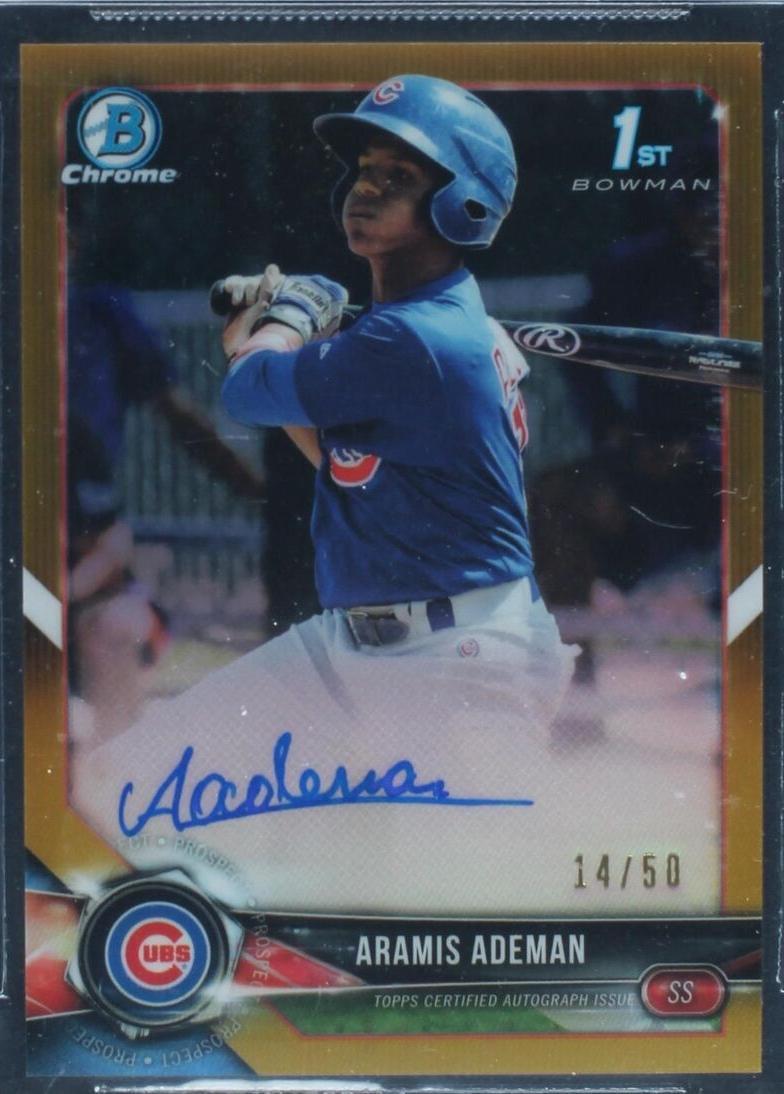 2018 Bowman Chrome - Prospect Autographs Aramis Ademan #BCPA-AA Gold ...