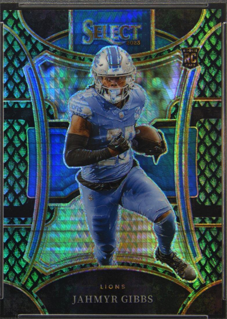 2023 Panini Select - Premier Level Jahmyr Gibbs #198 Dragon Scale Prizm ...