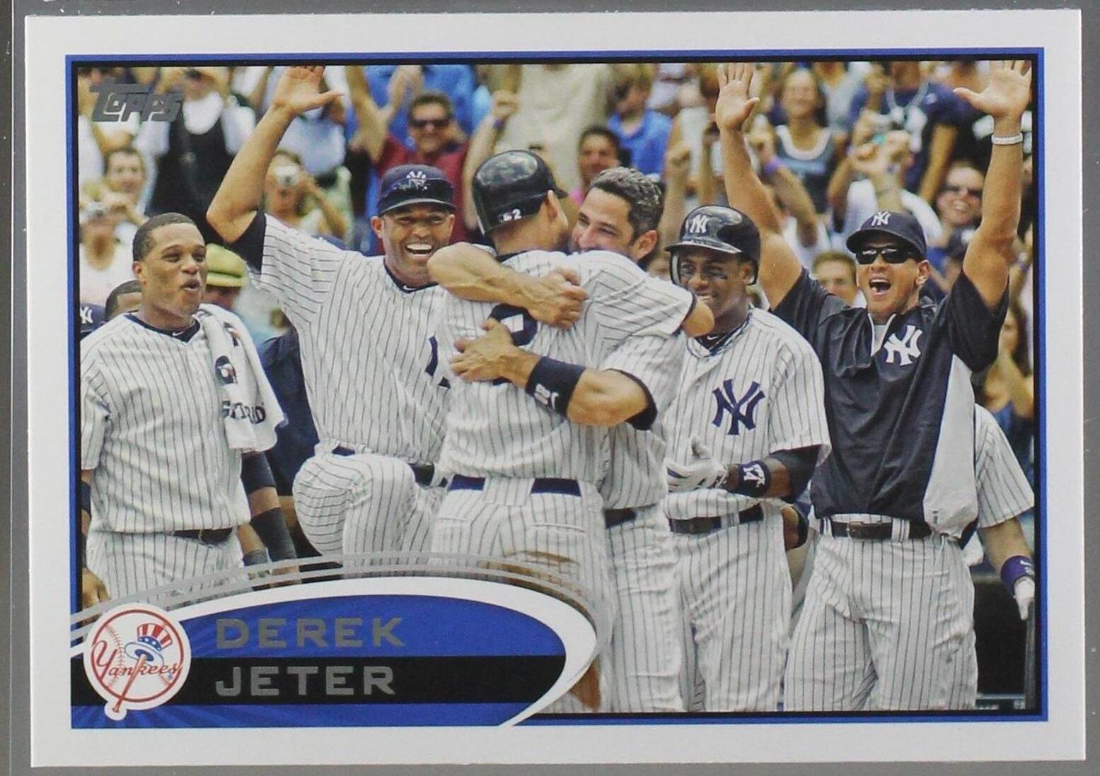2012 Topps - Image Variation Derek Jeter #30 Hugging Teammate for sale ...