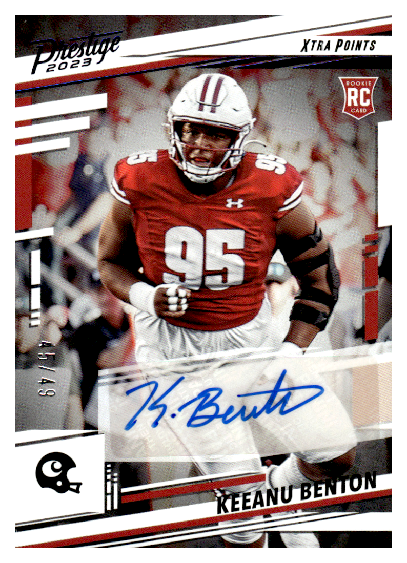 2023 Panini Chronicles Draft Picks - Prestige Xtra Points Signatures Blue #XP-KBE Keeanu Benton ...