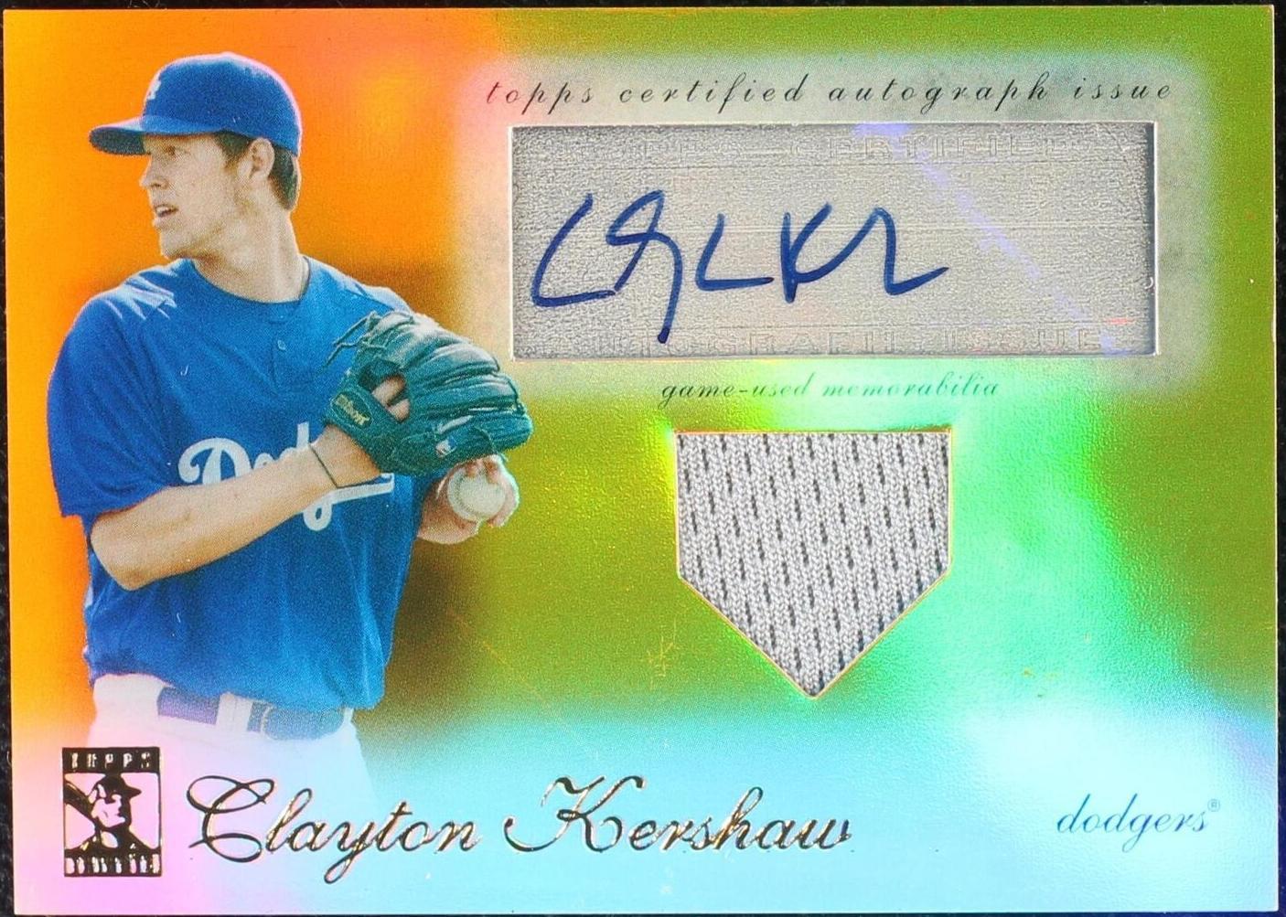 2009 Topps Tribute - Autographed Relics Clayton Kershaw #TAR-CK2 Gold ...