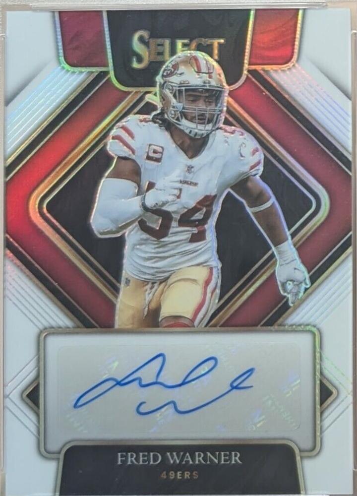 2021 Panini Select - Signatures Fred Warner #SIP-FWA White Prizm /35 ...