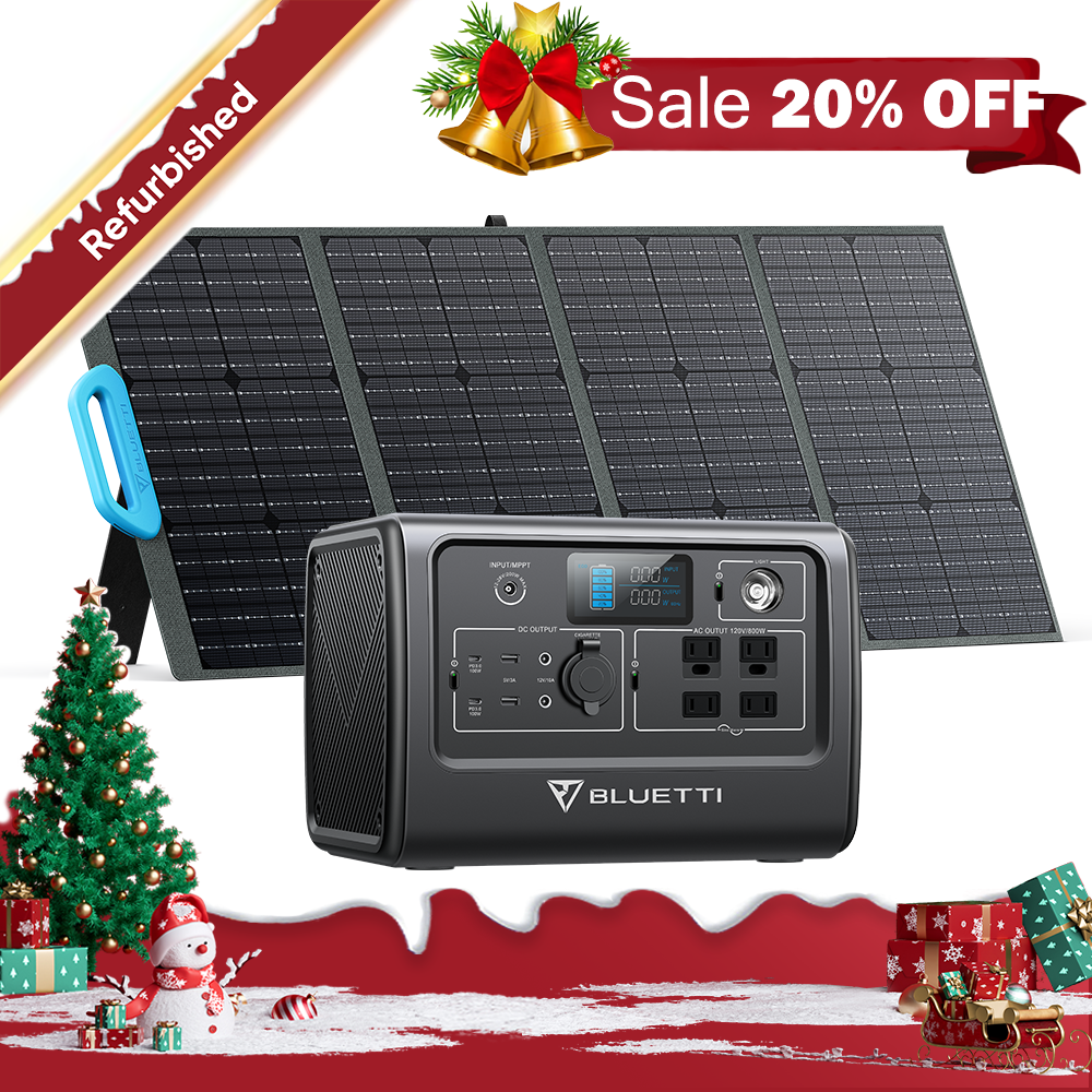 BLUETTI Portable Power Station EB70S Solar Generator +120W