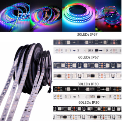 30/60 LEDs/M 2811 Pixels Programmable Individual Addressable LED Strip Light WS2811 5050 RGB 12V ...