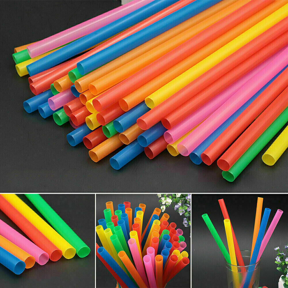 500Pcs 10mm Straws Extra Wide Fat Jumbo Boba Bubble Tea Smoothie ...