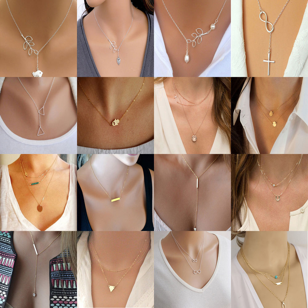 ️ Украшение на шею Womens Bohemian Pendant Chain Chunky Collar ...