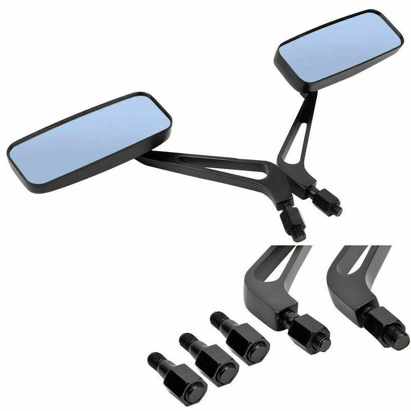 Rectangle Motorcycle Mirrors For Kawasaki Vulcan VN 500 750 800 900 ...