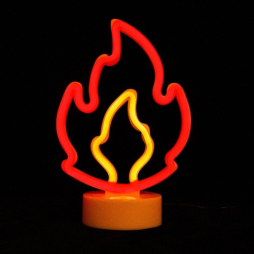 Shaped Led Night | Fire Flame Neon Sign
