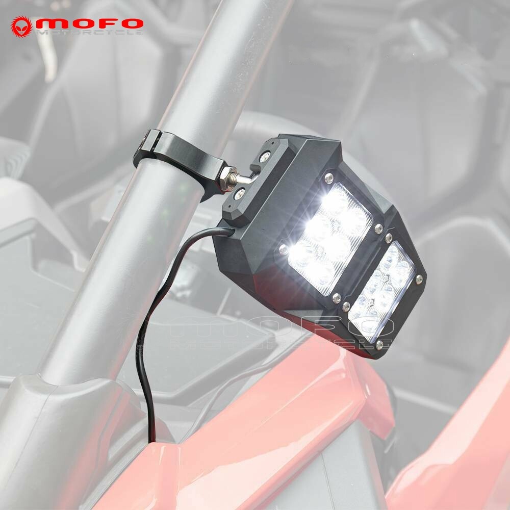 UTV Rear View Side Mirrors w/LED Rock Spot Light For Polaris 1.75'' 2 ... UTV Rear View Side Mirrors w/LED Rock Spot Light For Polaris 1.75'' 2 ...