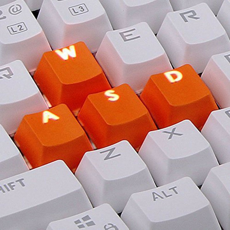 Orange 9 Keys PBT Backlit Translucent Keycaps For