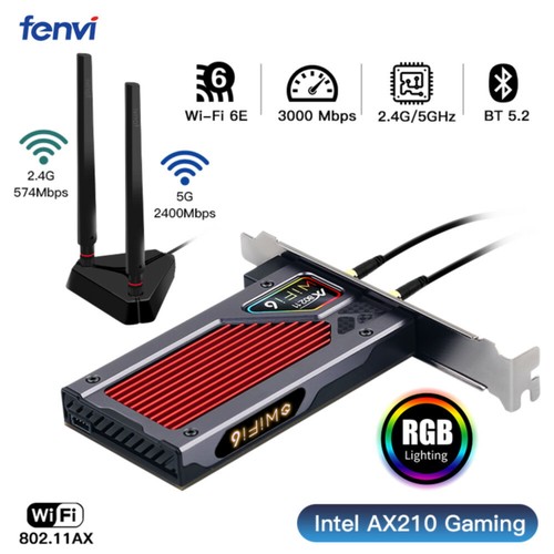 Fenvi FV-EAX3000RGB Gaming Wifi 6E PCIE AX210 wifi card Desktop PC ... Fenvi FV-EAX3000RGB Gaming Wifi 6E PCIE AX210 wifi card Desktop PC ...