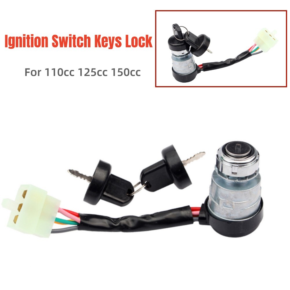 5 Pins Ignition Key Switch Lock Set For 110cc 125cc 150cc 4Stroke Pit ...
