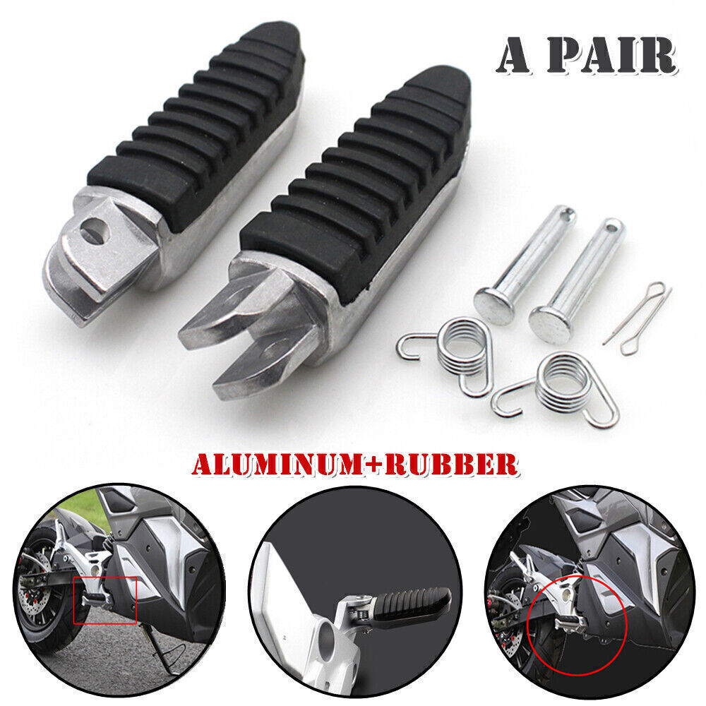 CNC Universal Motorcycle Folding Foot Pegs Left&Right Footrest Racing ...