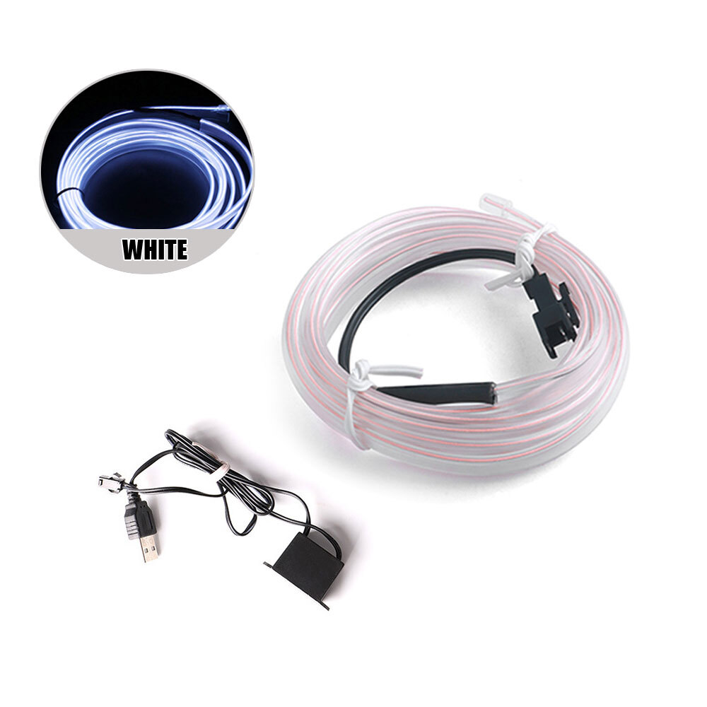 Car Interior Light Atmosphere Light Tube LED Strip Flexible Neon Lamp 3 ...