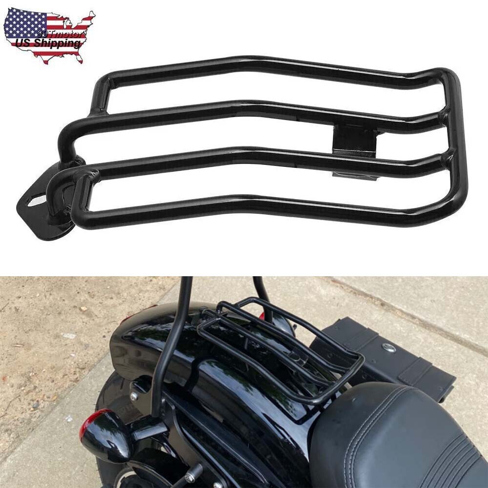 Black Rear Fender Rack Solo Seat Luggage Rack for Harley Sportster XL ...