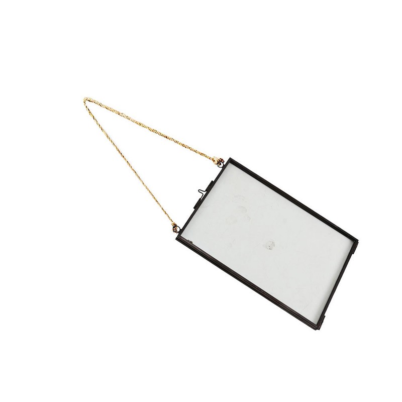 Metal + Glass Double Sided Hanging Photo Picture Frame Vintage ...