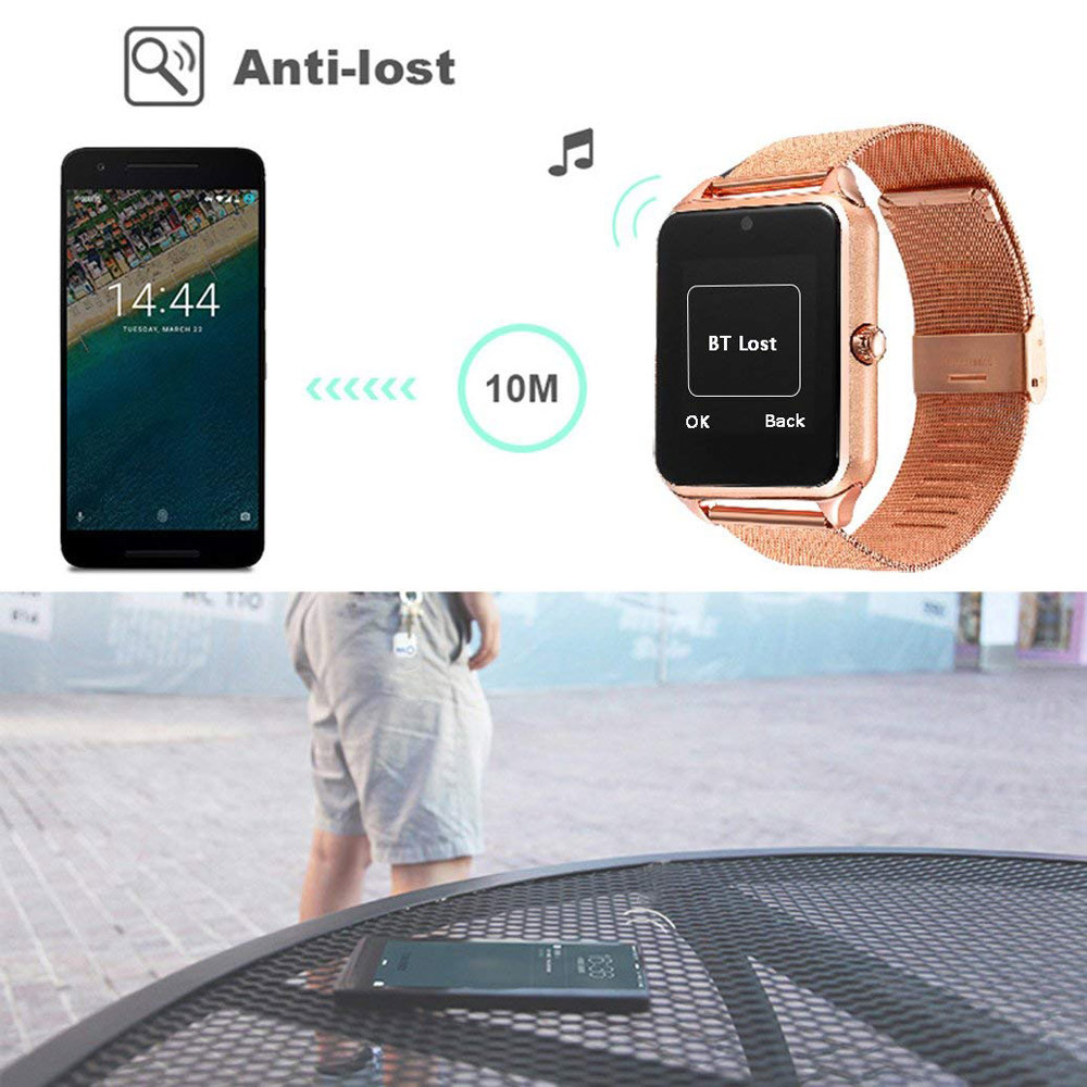 New Z60 Bluetooth Smart Watch GSM SIM Phone Mate Stainless Steel For ...