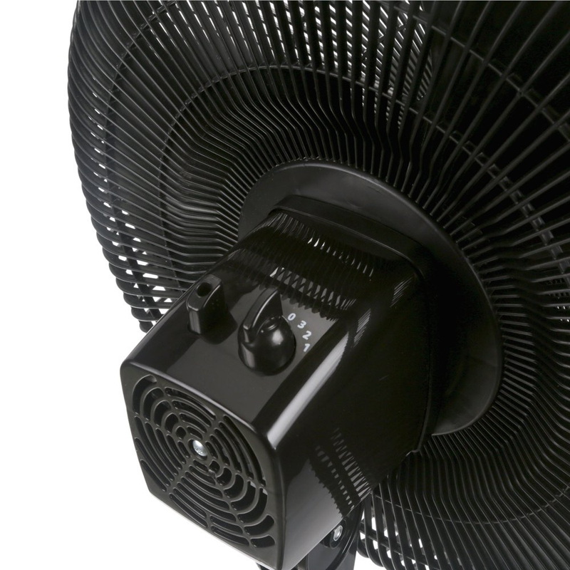 Pedestal Fan 16 Inch 3-Speed Adjustable Oscillating Cool Black Floor S ...