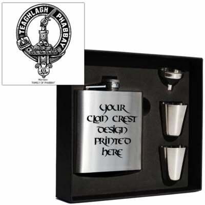 Art Pewter Morrison Clan Crest 6oz Hip Flask Box Set (S) HF6 S-C87 ...