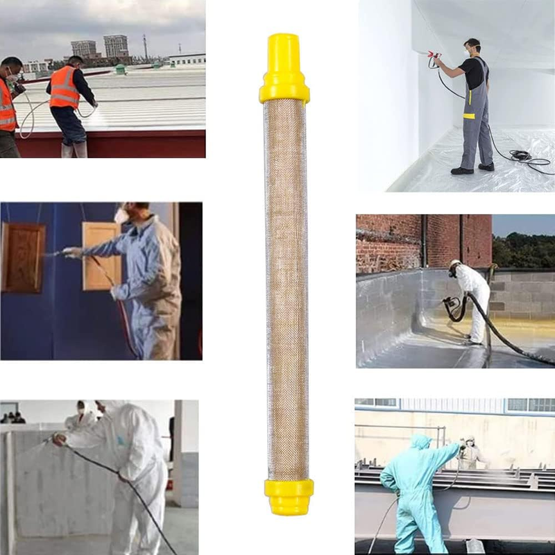 Airless Spray Gun Filter 20PCS 100 Mesh Yellow