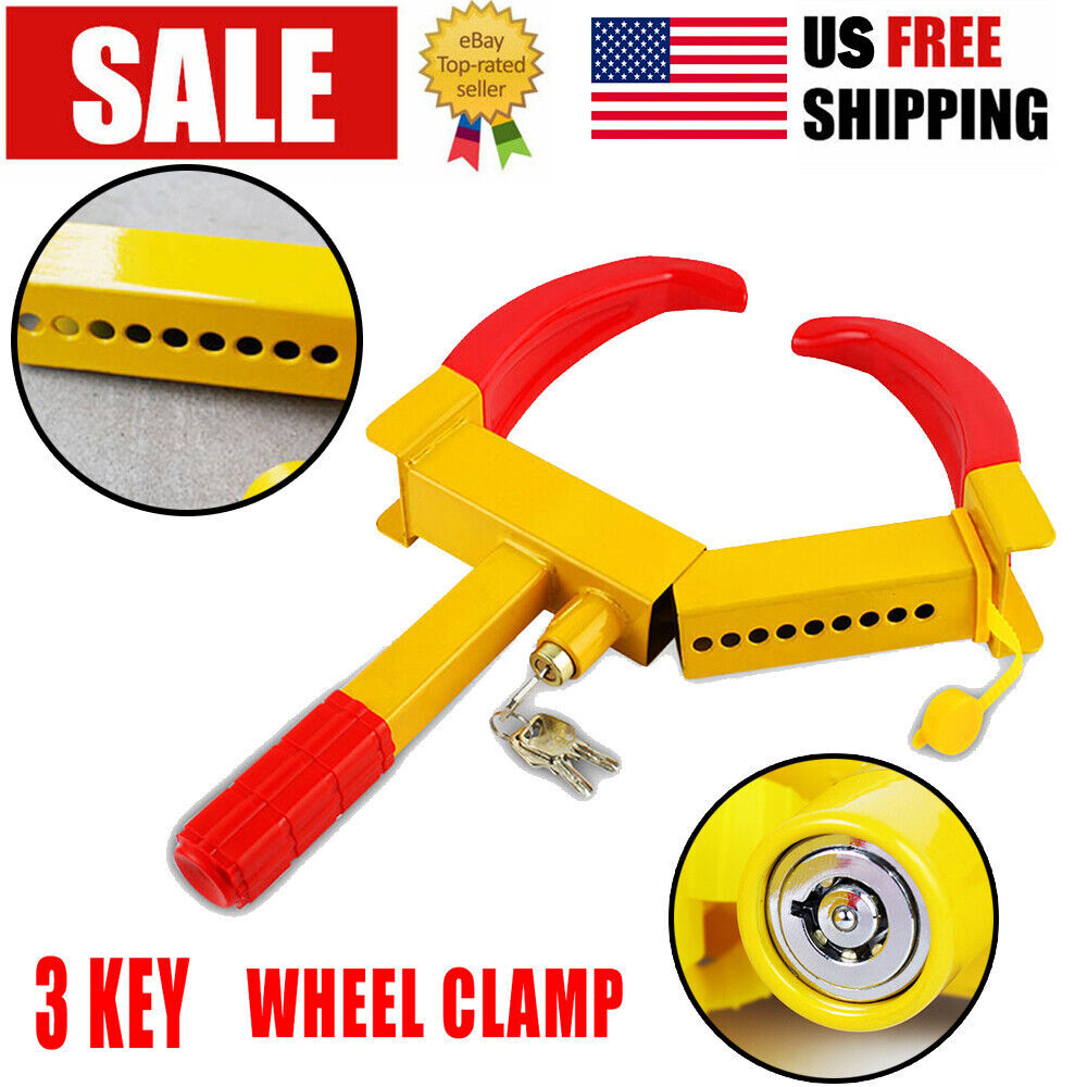 Heavy Duty Anti Theft Wheel Chock Lock Clamp