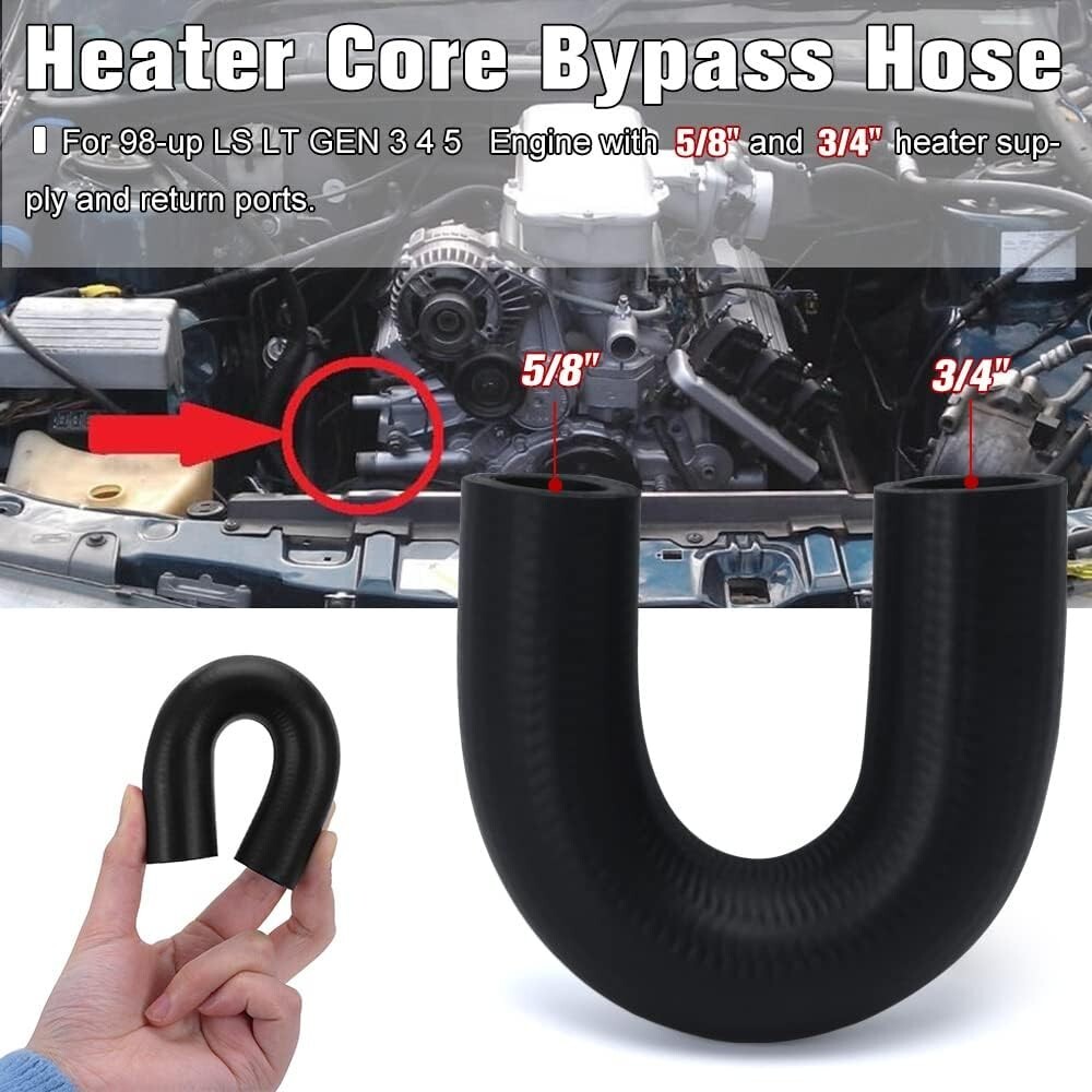 LS, Universal Heater Core Crossover Coolant Bypass Hose
