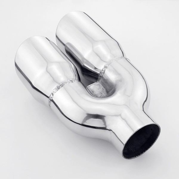2PCS Dual Twin angle-cut 304 Stainless Steel exhaust tip for Camaro ...