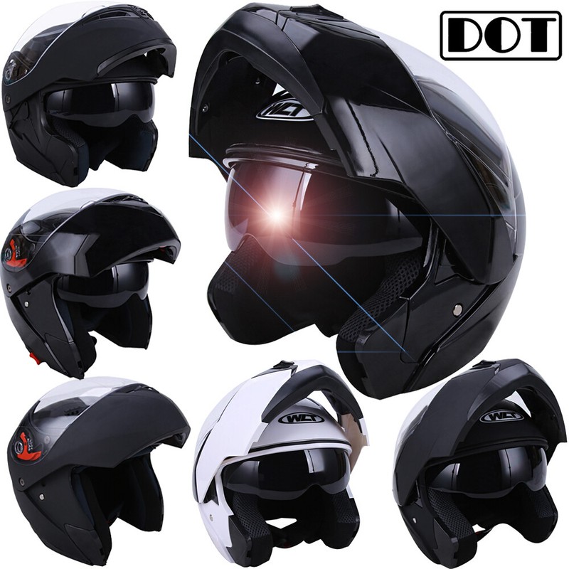 Helmet Dual Visor | New Dot Flip Up Modular Full Face Motorcycle