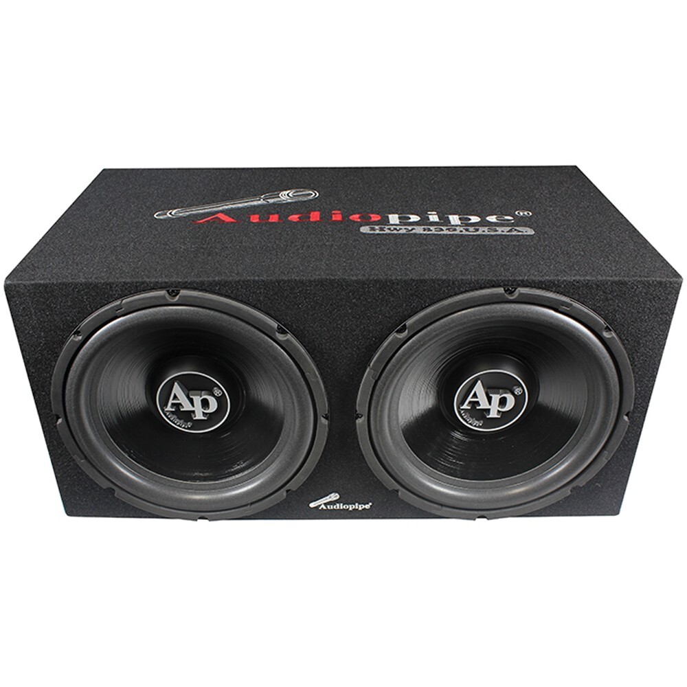 Audiopipe APSB-1299PP Dual 12" Car Subwoofer Enclosure w/ Amplifier Pa | Pricetronic
