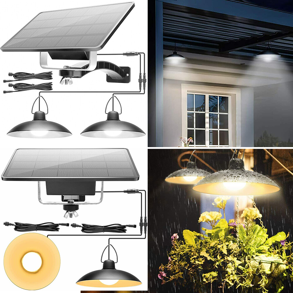 Outdoor Spot Garden | 2 In 1 Double Head Solar Pendant Lights