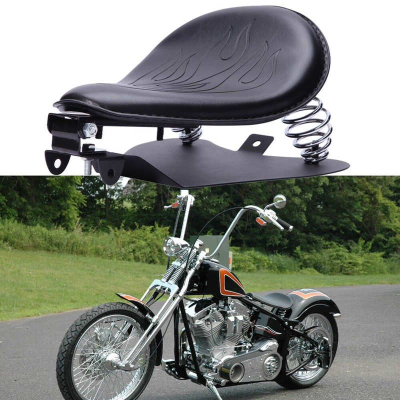 Motorcycle Spring Solo Seat With Base For Harley Springer Softail ...