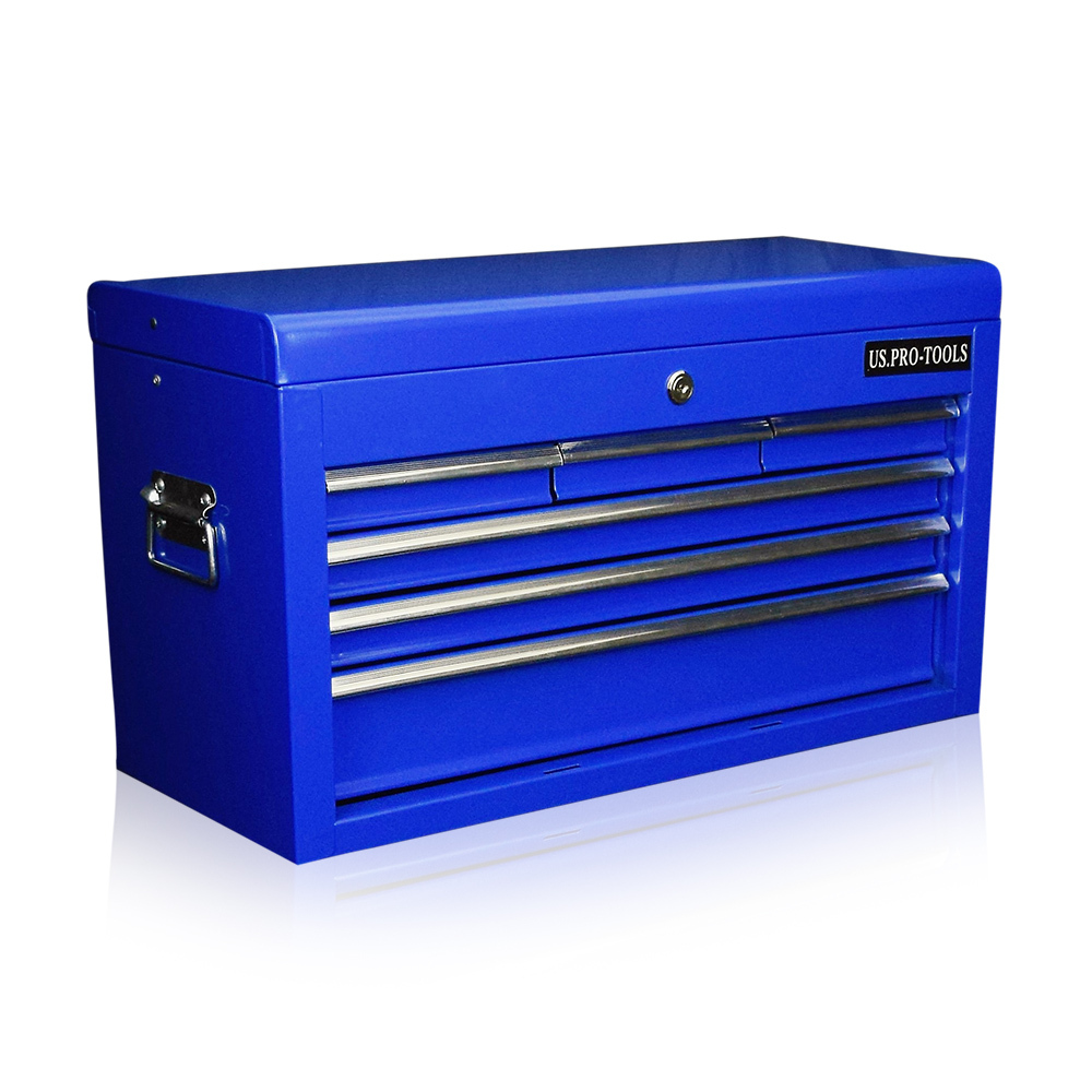 162 US PRO TOOLS BLUE MECHANICS 6 DRAWER TOOL STORAGE CHEST BOX CABINET ...