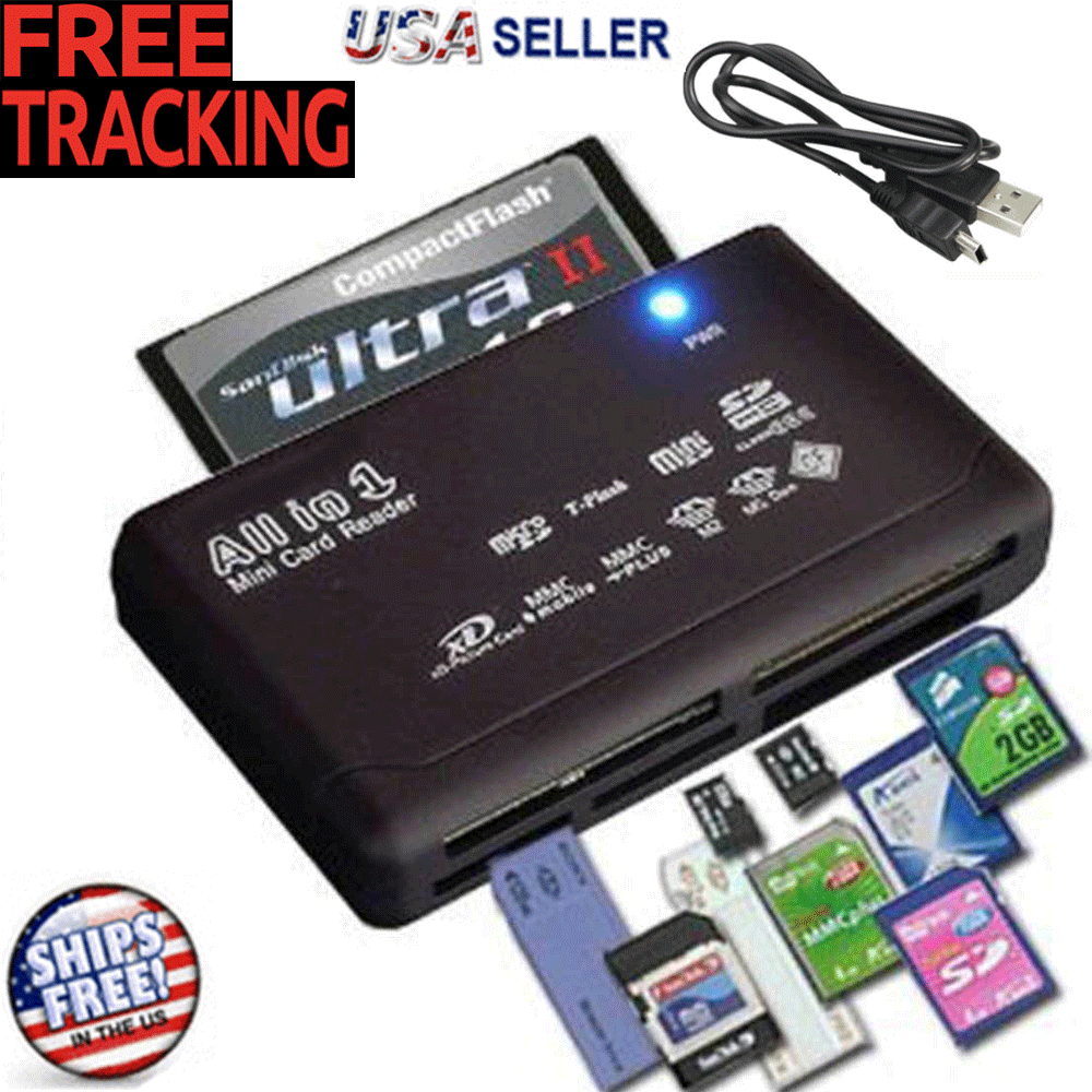 ️ USB картридер для ноутбука и ПК Memory Card Reader Mini 26-IN-1 USB 2 ...