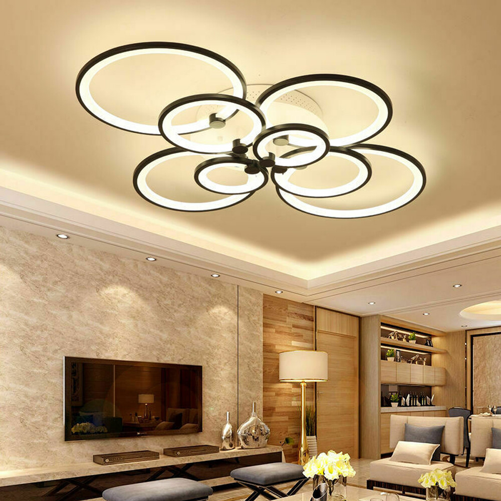 Acrylic LED Halo Ring Flush Ceiling Light - Affordable Modern Design ...