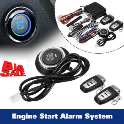 Купить Keyless Entry Engine Start Alarm System Push Button Remote ...