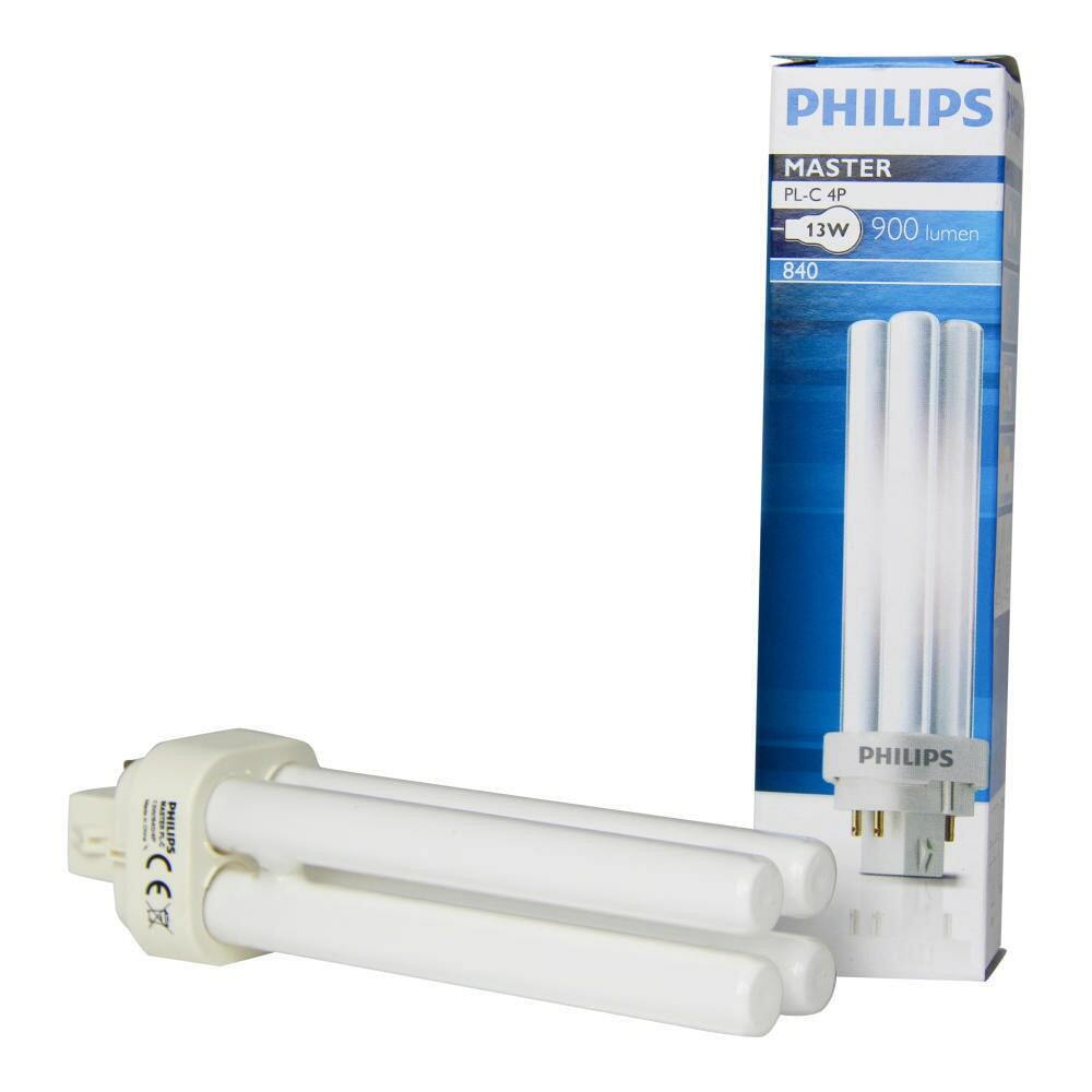 Philips 13W MASTER PL-C G24q-1 Cap Cool White 4000k 840 13w/840/4P 4-PIN CFL 8711500623324 | eBay
