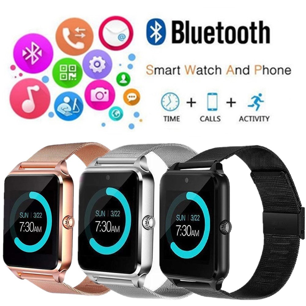 New Z60 Bluetooth Smart Watch GSM SIM Phone Mate Stainless Steel For ...