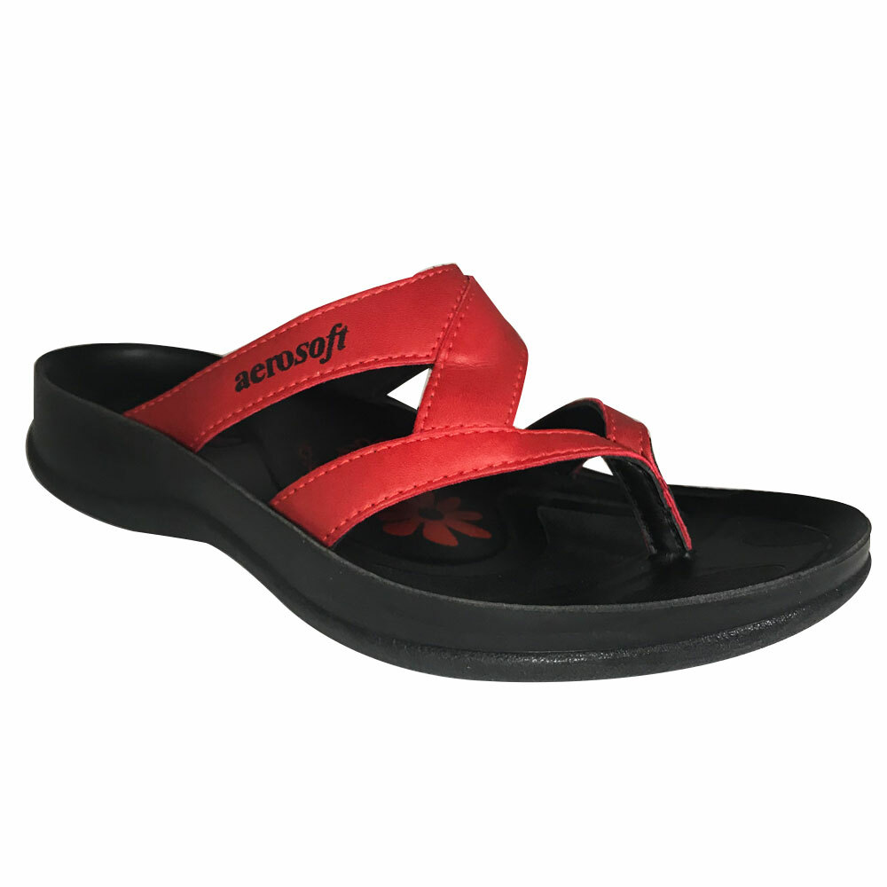 Aerosoft Kumo Size US11 M EU 43 Women's Slide Strappy Thong Sandals Red ...
