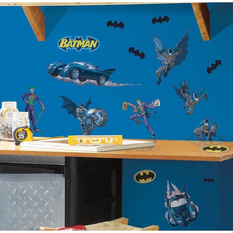 BATMAN GOTHAM 31 BiG Wall Stickers Room Decor Decals Marvel Bedroom ...