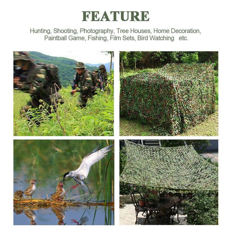 Camo Net Camouflage Netting Hunting Shooting Hide Army Woodland Truck ...