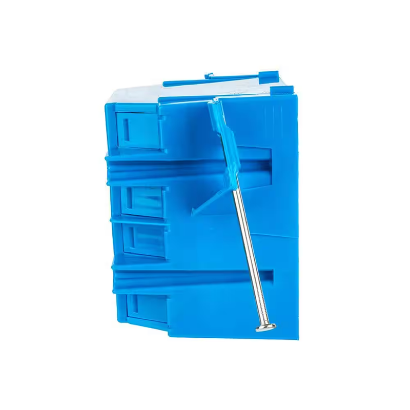 2-Gang 32 Cu. In. Blue PVC New Work Electrical Switch and Outlet Box ...