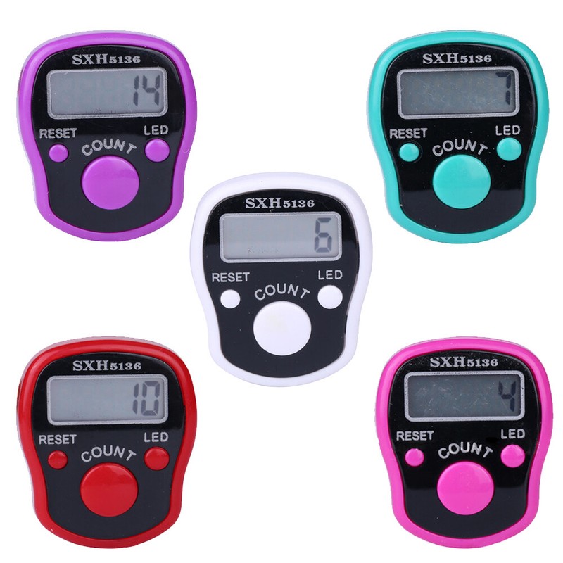 Digital Finger Ring Tally Counter Clicker for Knitting Row Counting