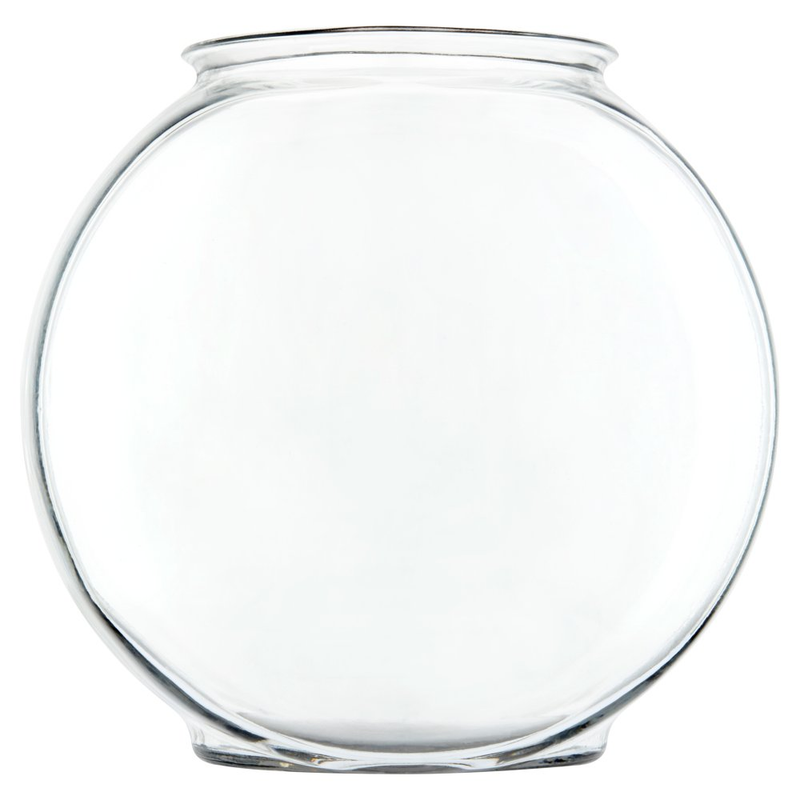 Large 2 Gallon Fish Bowl Aquarium Round Drum Clear Glass Desk Table Te ...